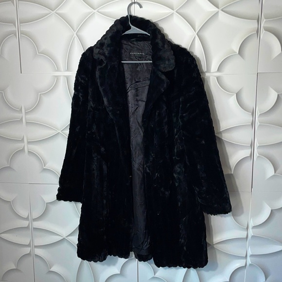 portrait | Jackets & Coats | Portrait Black Modacrylic Faux Fur Coat ...